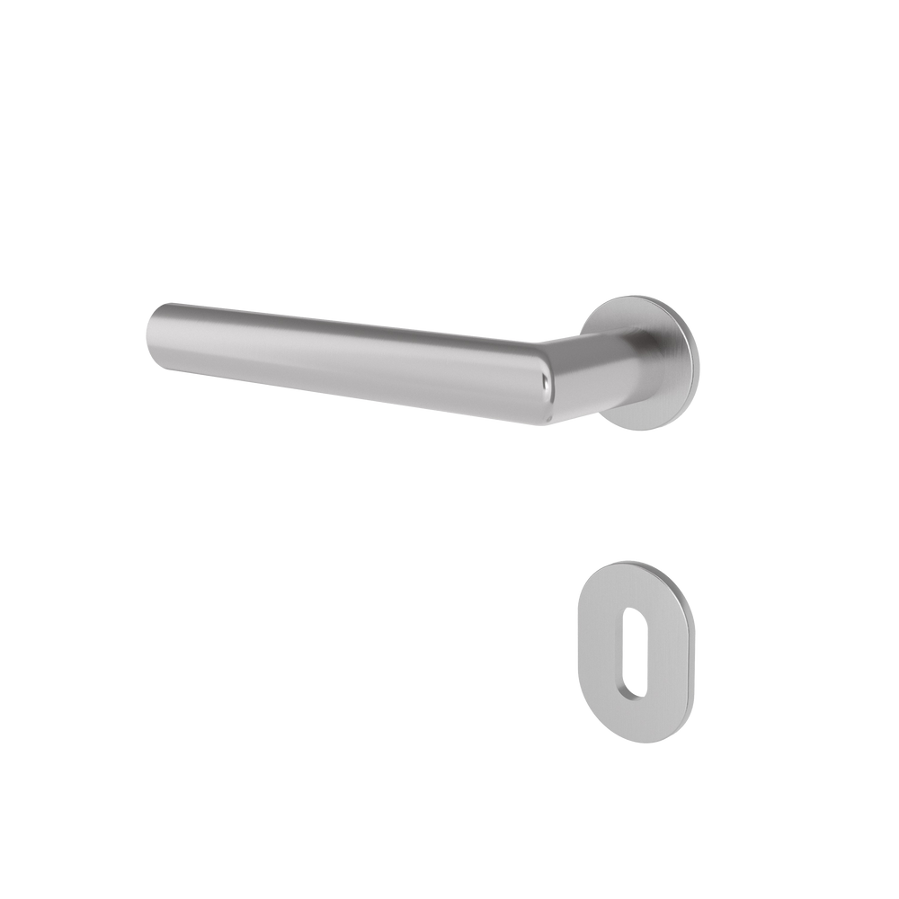 Türgriff mit Mini-Flachrosette rund L- Form gerade Modell Baltara ...